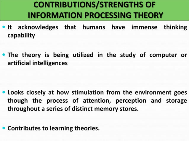 Information Processing Theory(IPT) | PPTX | Data Storage and ...