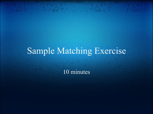 Ip T 652 Matching Exercise | PPT