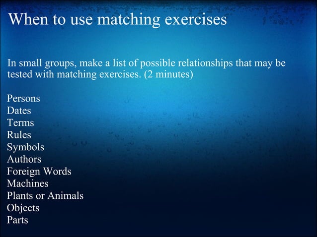 Ip T 652 Matching Exercise | PPT
