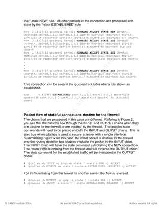 iptable casestudy by sans.pdf | Computer Networking | Computing