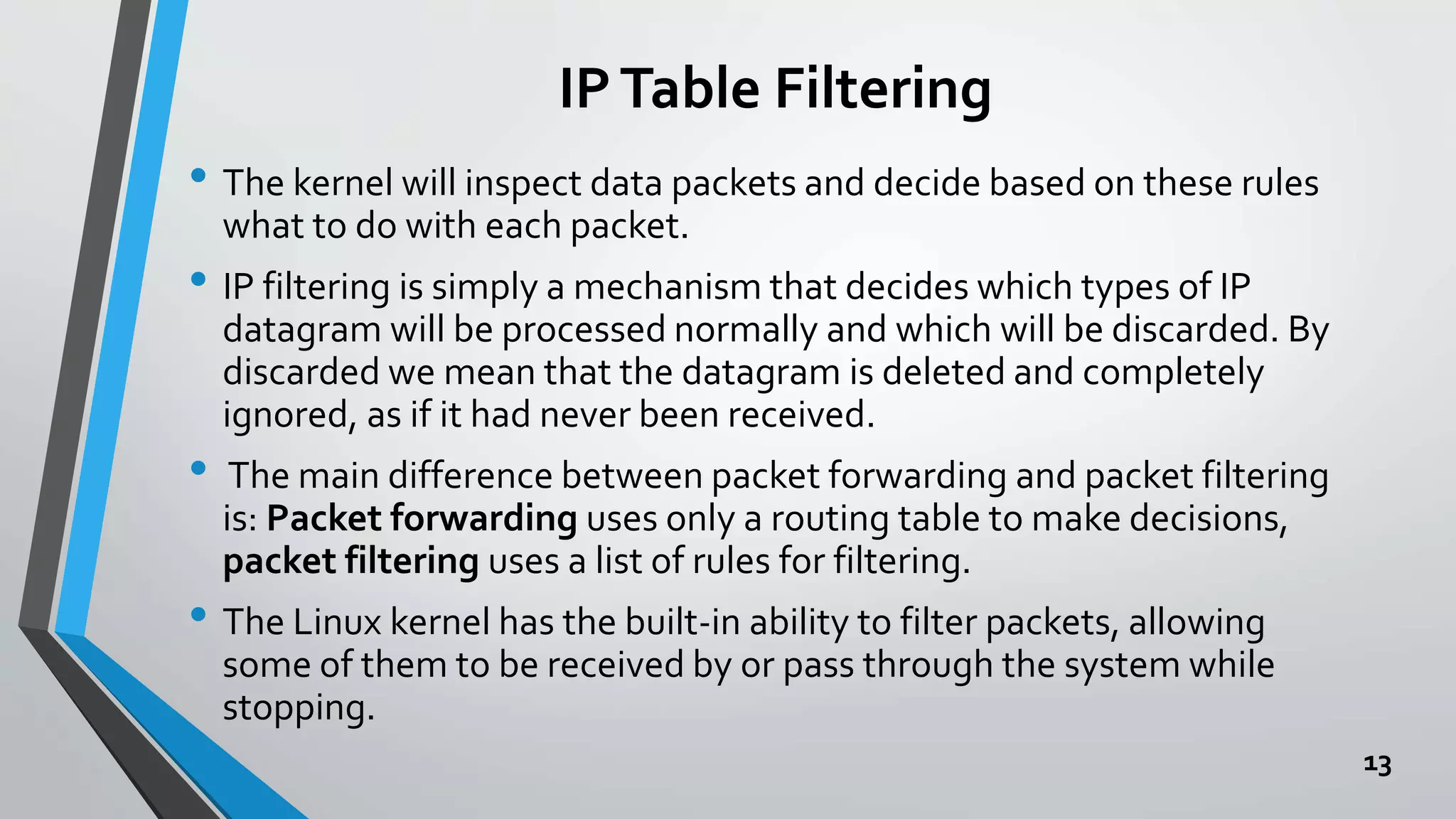 IP tables and Filtering | PPTX
