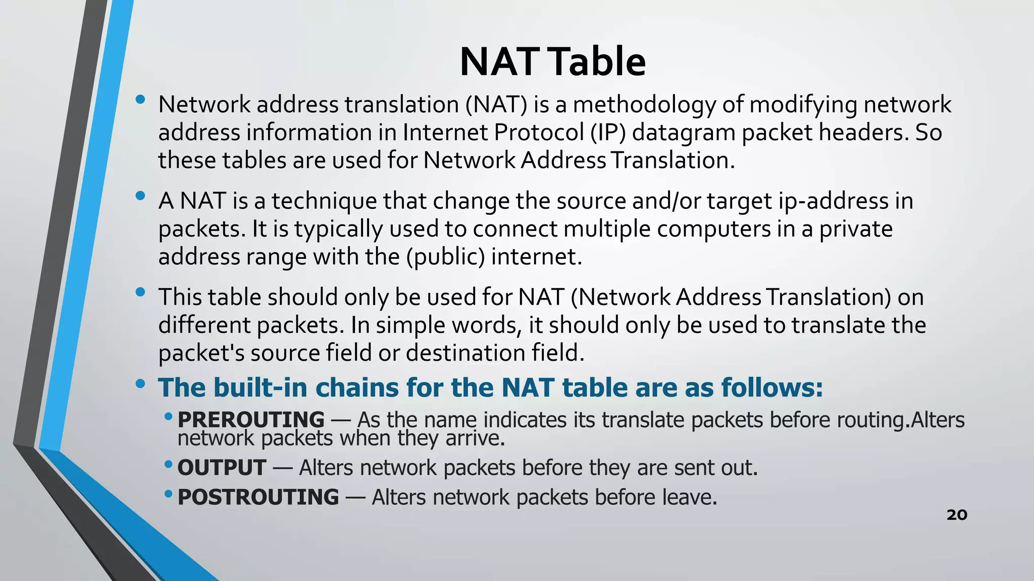 IP tables and Filtering | PPTX