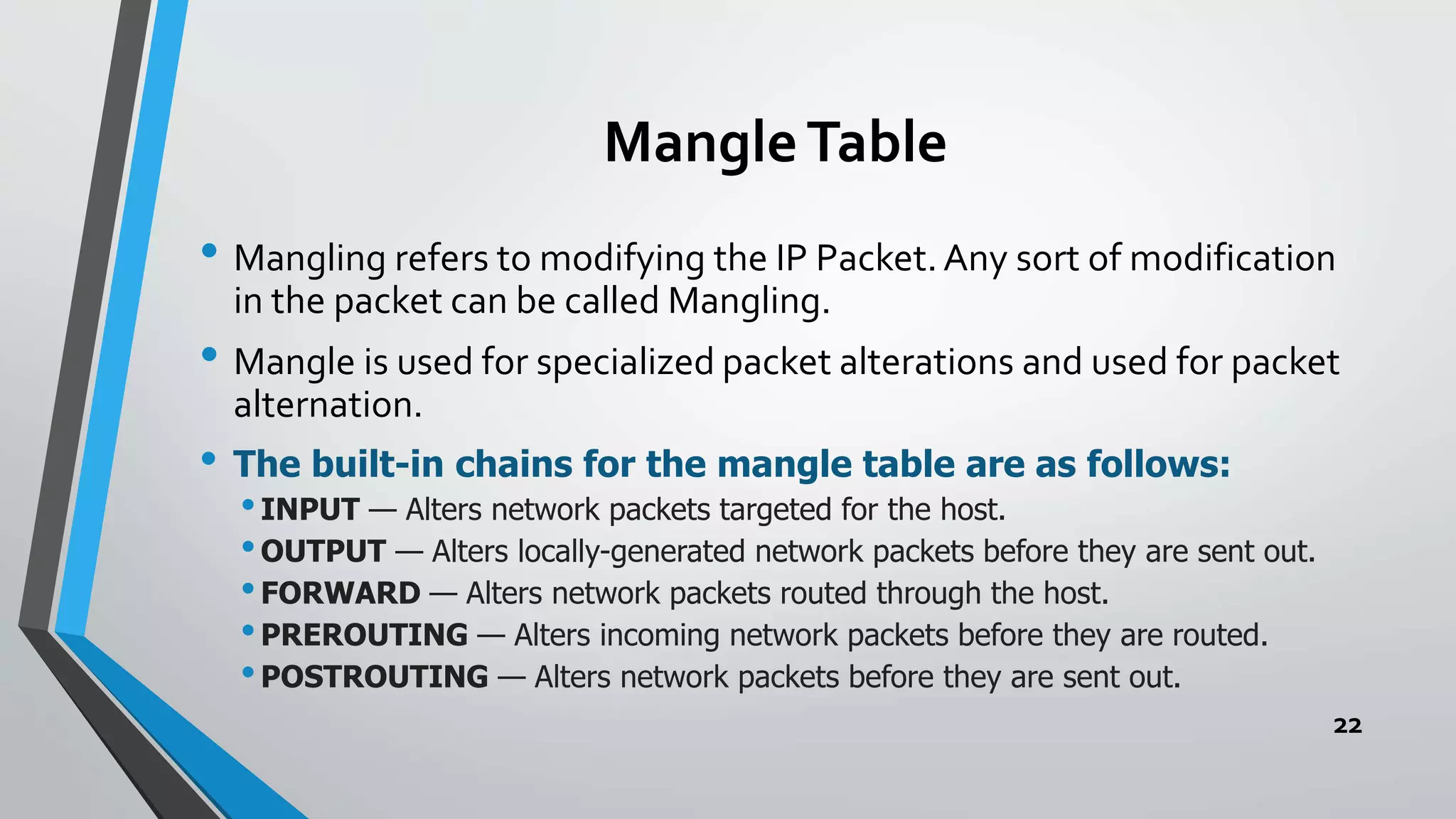 IP tables and Filtering | PPTX