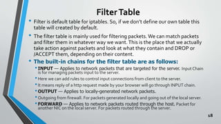 IP tables and Filtering | PPTX