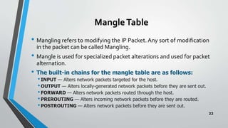 IP tables and Filtering | PPTX