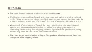 IP Tables And Filtering | PPTX