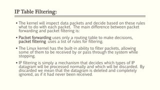 IP Tables And Filtering | PPTX