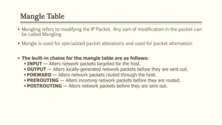 IP Tables And Filtering | PPTX
