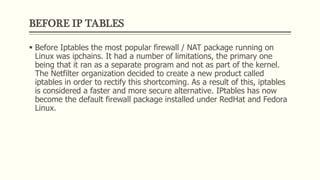IP Tables And Filtering | PPT