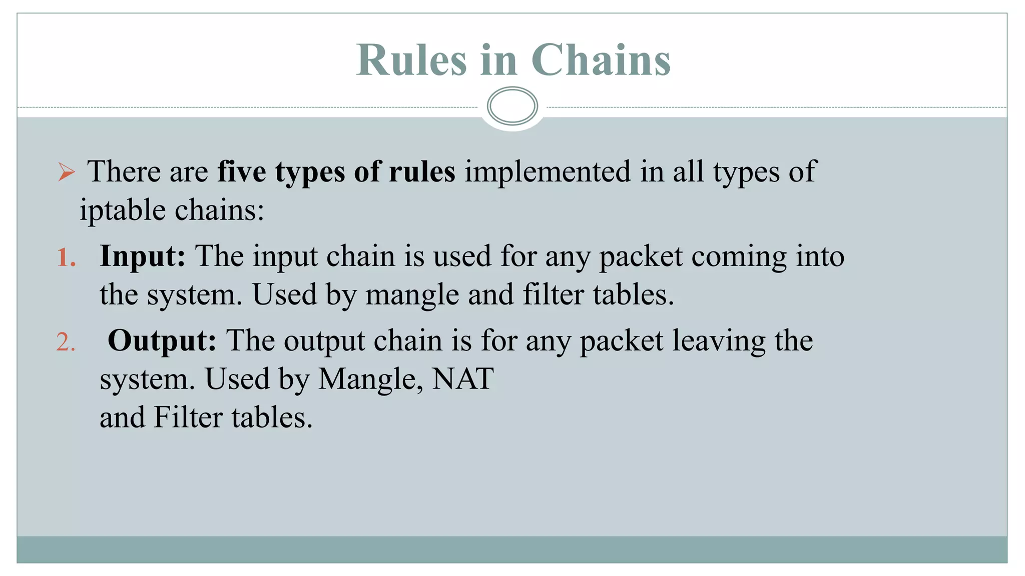 Iptables the Linux Firewall | PPTX