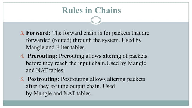 Iptables the Linux Firewall | PPTX