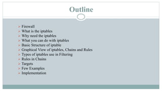 Iptables the Linux Firewall | PPTX
