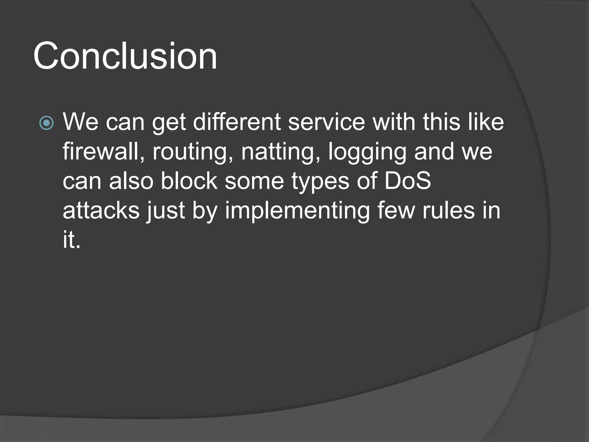 Introduction Of Iptables In Linux Ppt