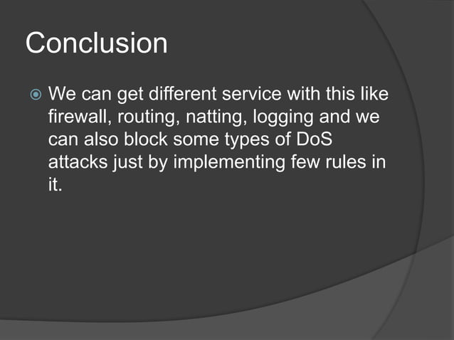 introduction of iptables in linux | PPT