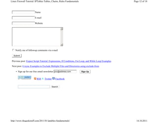 Iptables fundamentals | PDF