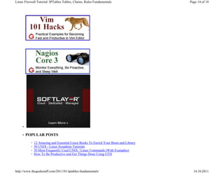 Iptables fundamentals | PDF