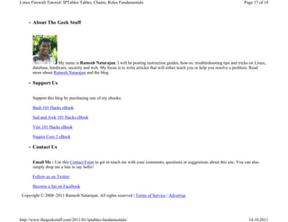 Iptables fundamentals | PDF