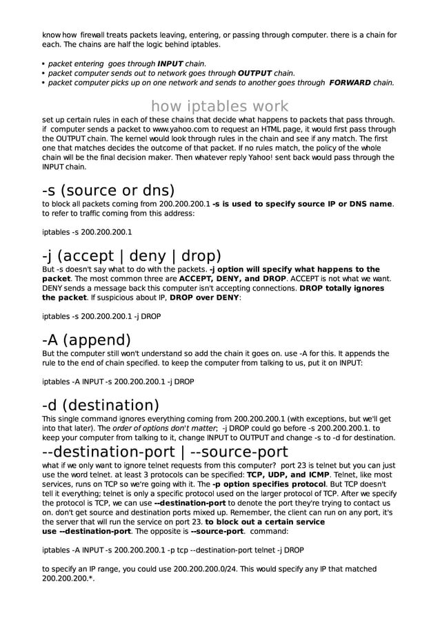 Iptables | PDF