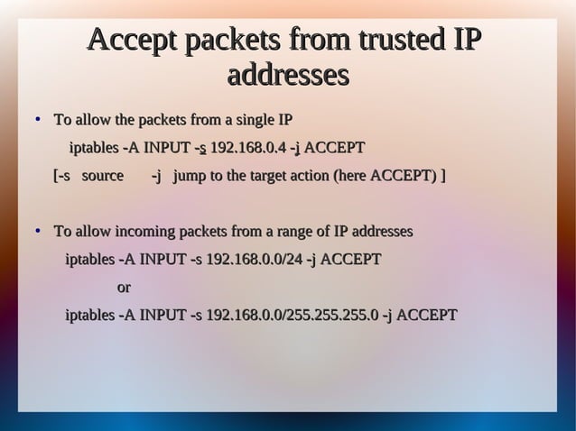Iptables presentation | PPT