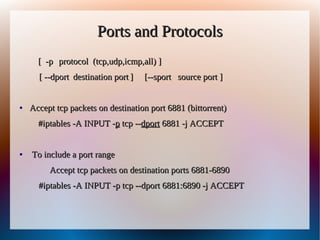 Iptables presentation | PDF | Operating Systems | Computer Software and Applications