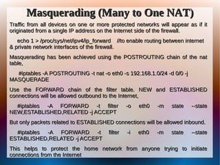 Iptables presentation | PDF | Operating Systems | Computer Software and Applications