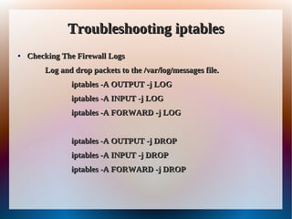 Iptables presentation | PDF | Operating Systems | Computer Software and Applications