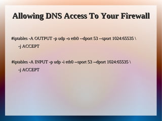 Iptables presentation | PDF | Operating Systems | Computer Software and Applications
