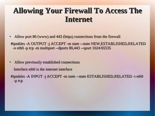 Iptables presentation | PDF | Operating Systems | Computer Software and Applications