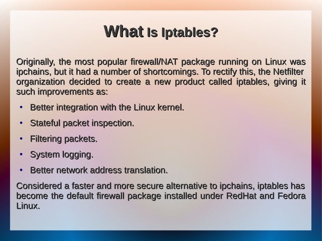Iptables presentation | PPT