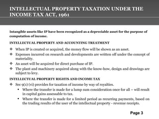 Ip taxation | PPT