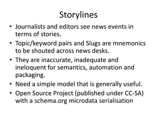 IPTC presentation about the Storylines Data Model | PPT