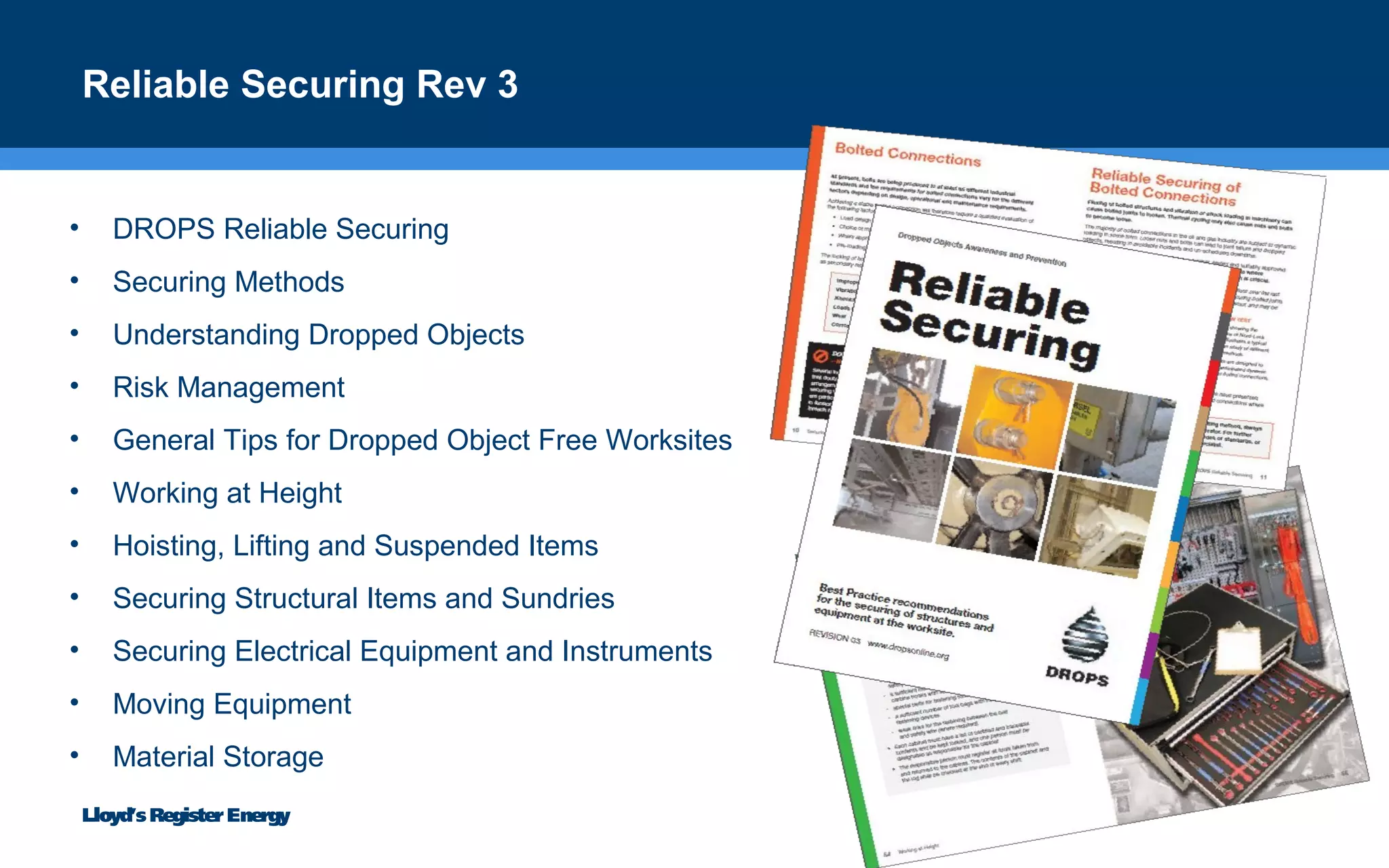 Dropped Objects (DROPS) Prevention | PPT