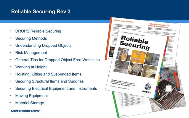 Dropped Objects (DROPS) Prevention | PPT