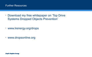 Dropped Objects (DROPS) Prevention | PPT