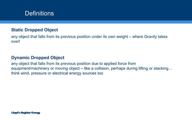 Dropped Objects (DROPS) Prevention | PPT