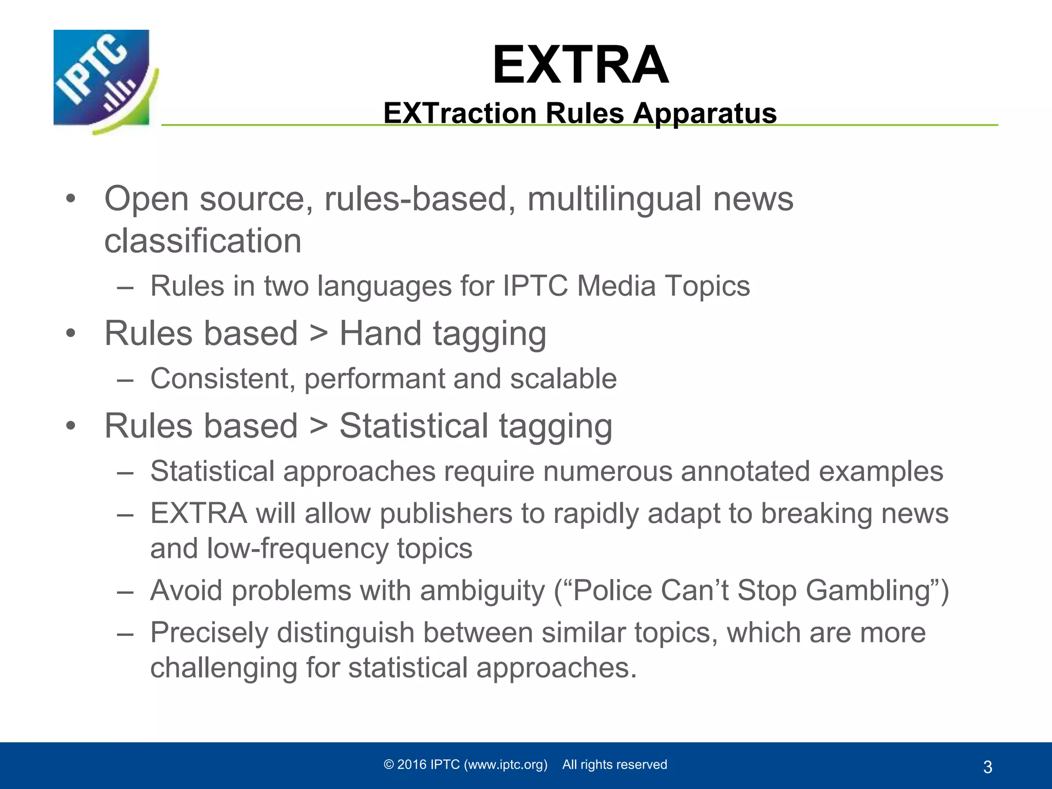 IPTC EXTRA Rules Based Classification for News | PPT