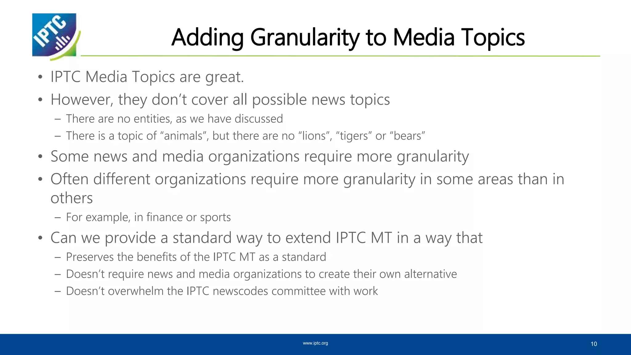 IPTC New Taxonomies Ideas | PPT