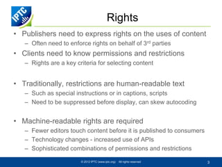 IPTC Rights Expression Language Spring 2012 | PPT