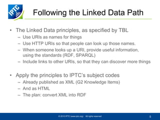 IPTC and the Semantic Web: Two Paths and Seven Lessons | PPT