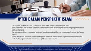 Ilmu Pengetahuan dan Teknologi dalam islam | PPTX