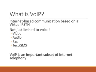 Introduction to IP telephony & VoIP | PPT