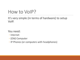 Introduction to IP telephony & VoIP | PPT