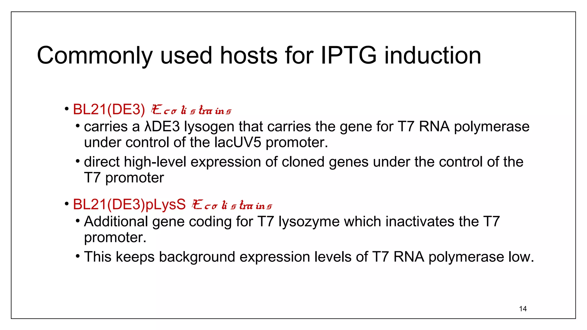 Iptg induction | PPT
