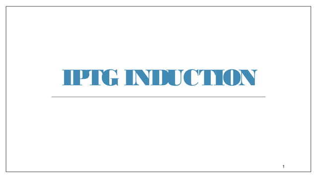 Iptg induction | PPT