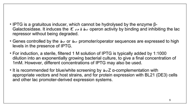 Iptg induction | PPT