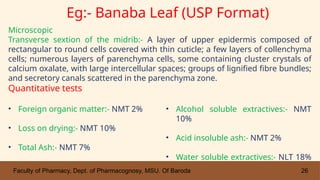 General parameters of Monographs for Herbal Drugs & Comparative Studies ...