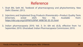 General parameters of Monographs for Herbal Drugs & Comparative Studies ...