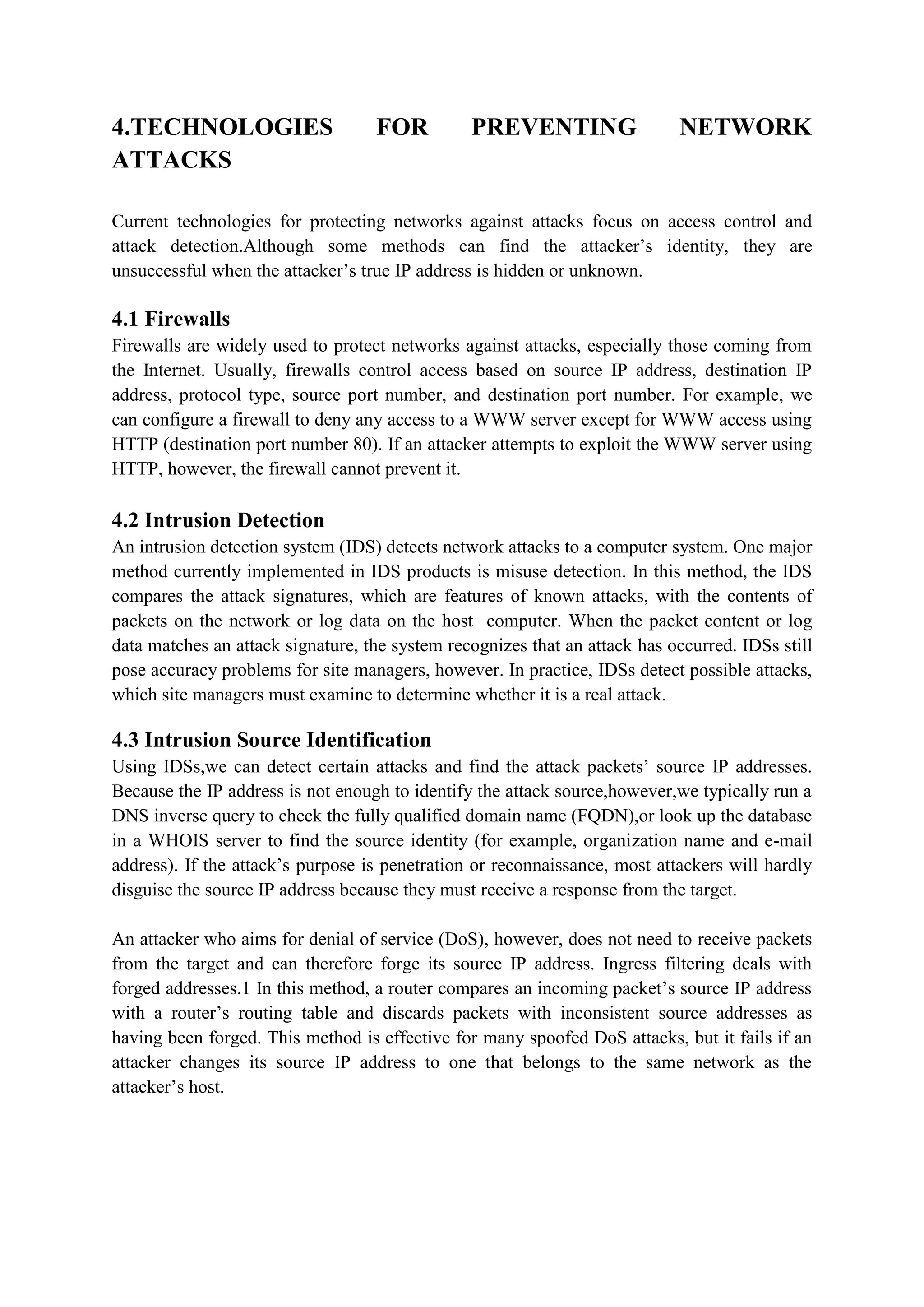 Ip Traceback Seminar Full Report Docx Computer Networking Computing