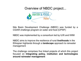 Local innovation platforms: Experiences from the Nile BDC in Ethiopia | PPT