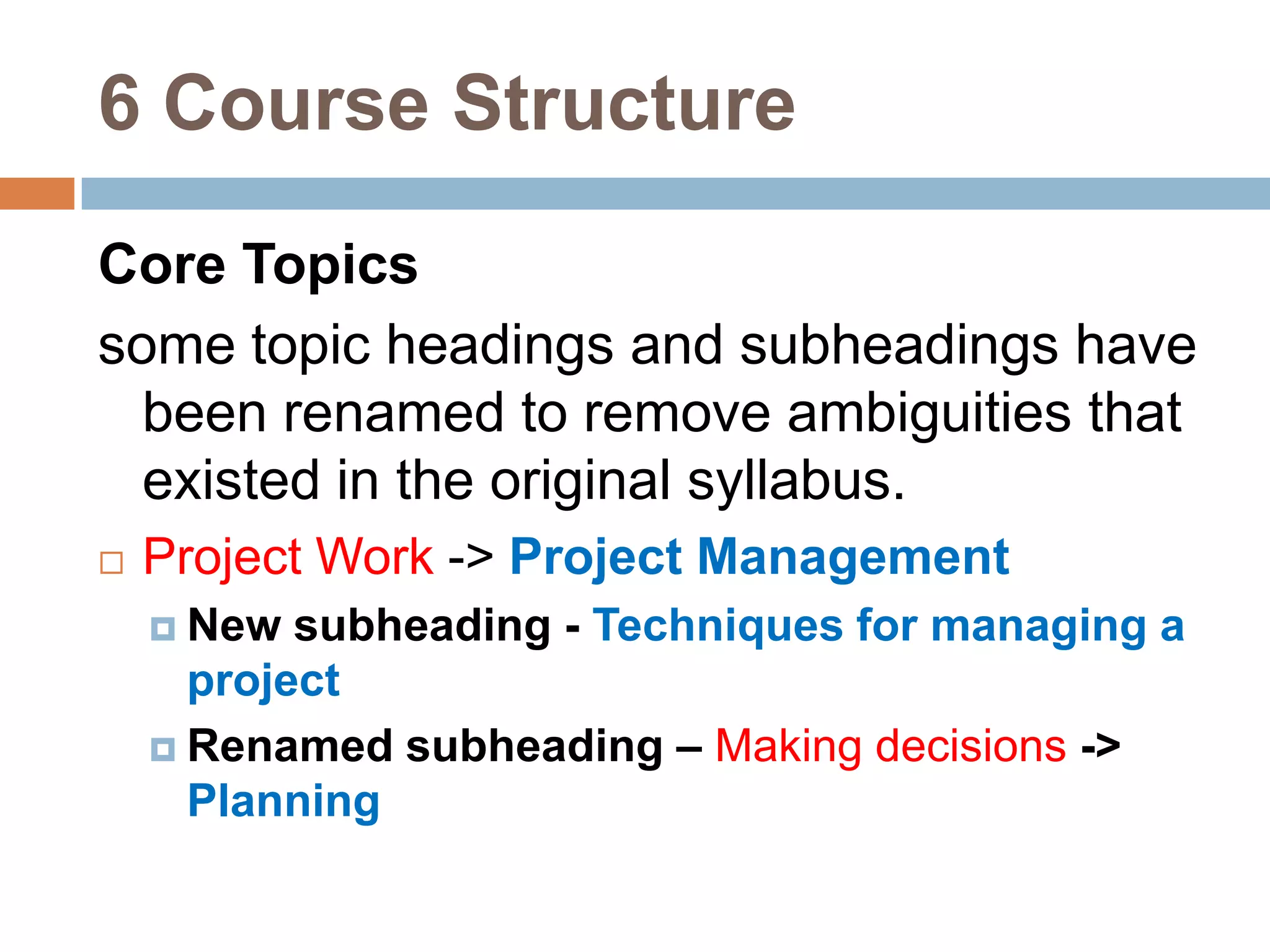 Ipt Syllabus Changes Project Management | PPTX